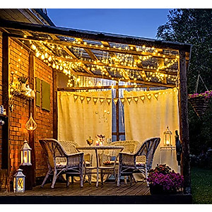 kemooie 2 Pack Outdoor Solar String Lights, 200 LED Upgraded Solar Fairy Lights with Remote, 8 Twinkle Modes Outdoor Christmas Lights for Garden,Christmas, Decorations(Warm White)