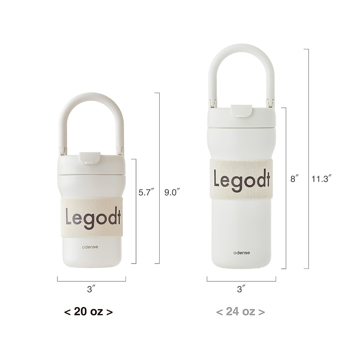 Odense Legodt 2 Way Tumbler 15.2oz with 2 in 1 Lid & Flexible Handle - Straw Available Insulated Travel Coffee Mug with Leak Proof - Double Stainless Steel Keeps Drinks Hot or Cold(Sweet Pumpkin)