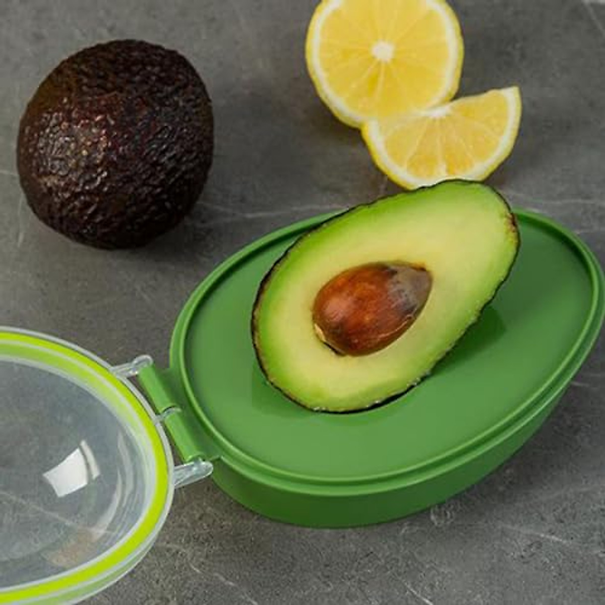 Avocado Storage, Avocado Saver Holder Reusable Food Crisper Storage Box Fruit Fresh Container Fruit Keeper Avocado Keeper Storage Container Kitchen Accessories