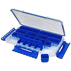 Flambeau Outdoors Terminal Slim Waterproof Ultimate Tuff Tainer | Tackle Storage, 14 Removable Modular Zerust Anti-Corrosion Cups, Micro Terminal Tackle Storage Locker, 14" x 8.9" x 1.7"