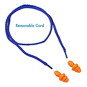 12 Pairs Corded Ear Plugs Soft Silicone Reusable Earplugs Noise Cancelling for Hearing Protection, Sleeping (Combo 12)