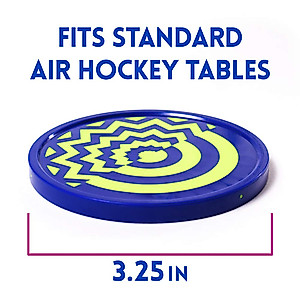 Vivid Two-Tone Air Hockey Pucks (2-Pack) | Wear-Proof Molded Psychedelic Patterns and Designs | Large 3.25-inch Pucks for Standard Air Hockey Tables | Perfect Addition to Game Rooms and Arcades