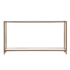Southern Enterprises Bergen Narrow Metal Console Table, gold