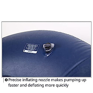 NBT Deluxe Inflatable Flocking Single Beanless Sofa, Lazy Sofa, Chaise Lounge, Home Leisure Seat, Suitable for Home or Outdoor (Multiple Colors) (Dark Blue)