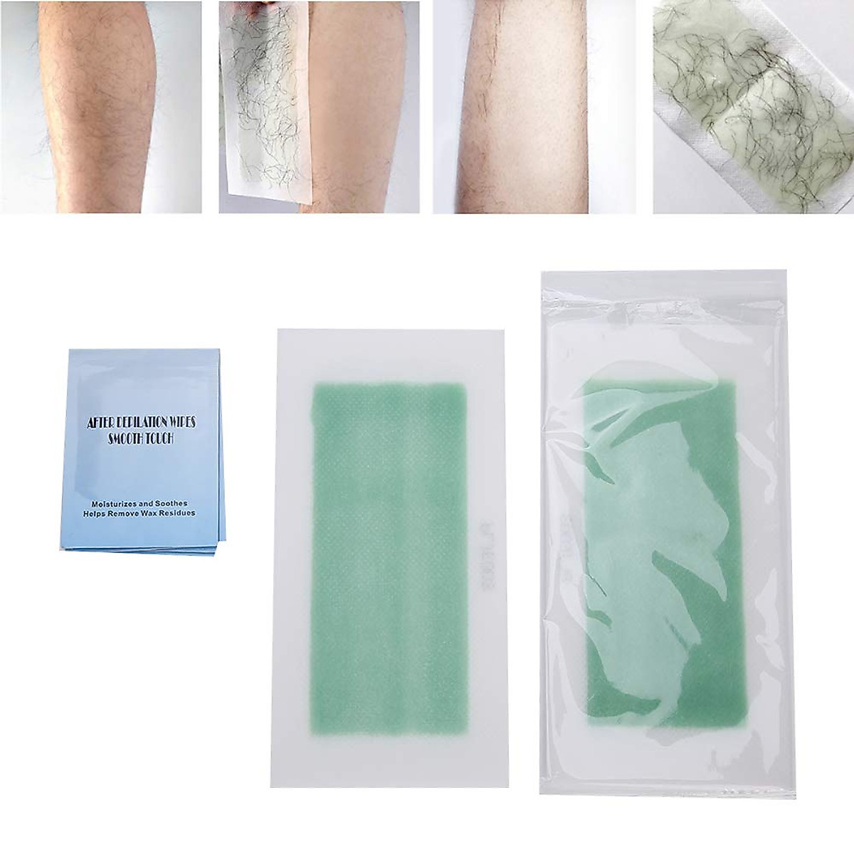 40 Sheet/Pack Disposable Professional Hair Removal Tool Depilatory Paper Epilator Women Wax Strip Paper, Depilatory Strips Paper for Women Men