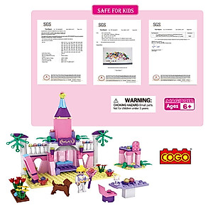 Dream Girls Building Blocks Toys King Prince Princess Pink Palace and Castle Building Sets for Boys and Girls Preschool Educational Toys 178 Pcs 3272