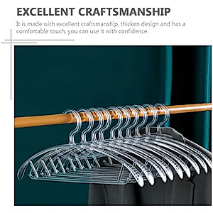 Pants Hangers Clear Plastic Hangers Suit Rack: 5Pcs Transparent Suit Hangers with Non- Slip Pant Bar Clothing Storage Racks Plastic Heavy Duty Hangers for Home Hotel Shirt Hanger