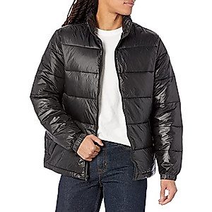 GAP Mens Midweight Puffer, True Black, X-Small US