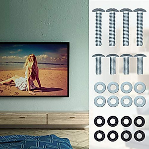 USX MOUNT TV Mounting bolts-M8x 45mm and M8 x 25mm (4PCS) TV Mounting Screws Compatible for Samsung TV with 2.5mm Spacers & 8.5mm Washer