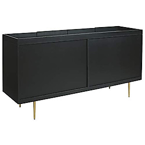 Signature Design by Ashley Brentburn Contemporary Accent Cabinet or TV Stand, Black