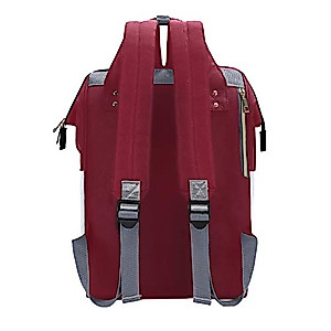 White Daisies Diaper Bag Backpack Large Capacity Mommy Bags Multifunction Nappy Bag Travel Back Pack Red-Style