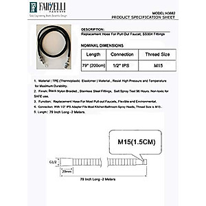 Kitchen Faucet Replacement Parts Replacement Hose H3882