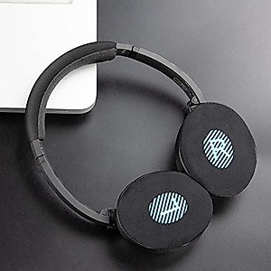 SOULWIT Cooling Gel Ear Pads Cushions Replacement for Bose On-Ear 2 (OE2 & OE2i)/ SoundTrue On-Ear (OE)/ SoundLink On-Ear (OE) Headphones, Earpads with High-Hensity Noise Isolation Foam - Black