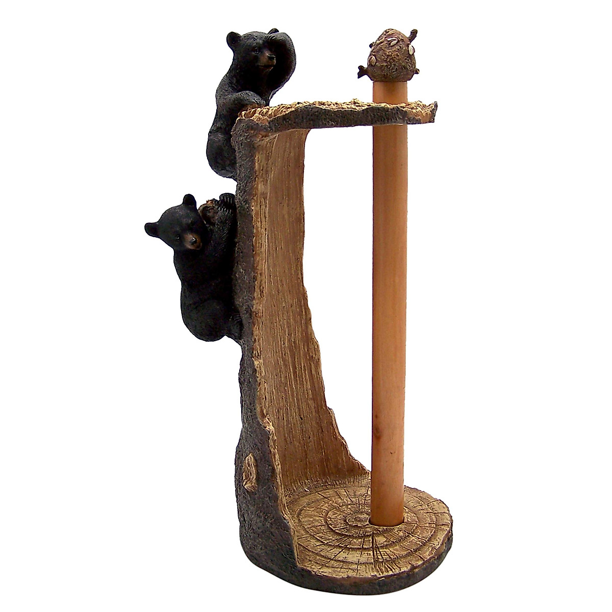 Black Bears Climbing a Tree Paper Towel Holder, 15 1/2 Inches