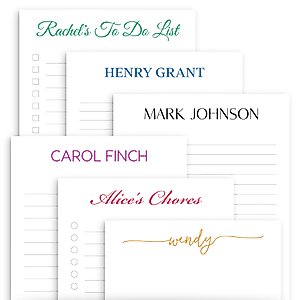Personalized Custom Notepad - Office Business Professional Desk Writing Paper - Memo Scratch Legal Pad