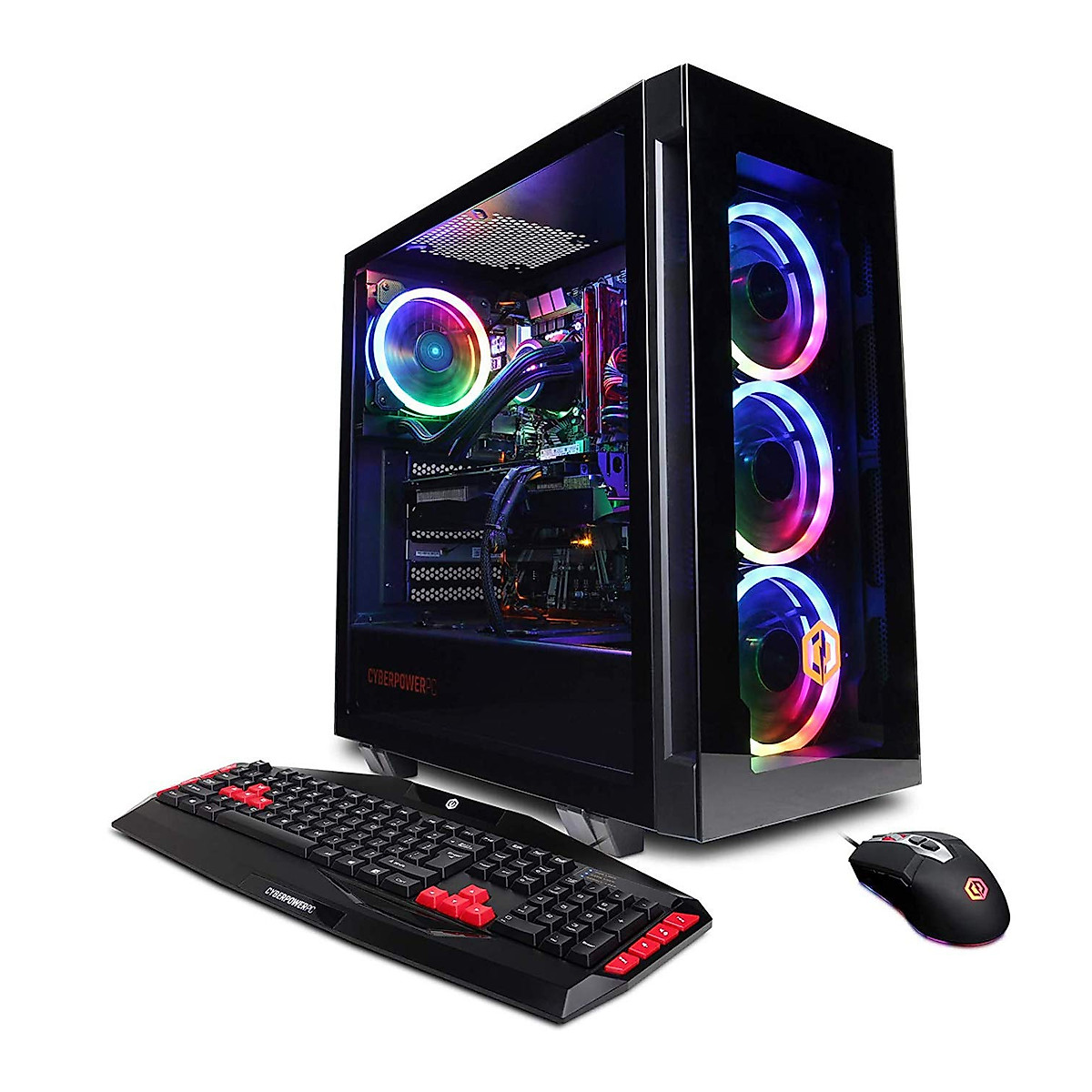 CyberpowerPC Gamer Supreme Liquid Cool Gaming PC, Intel Core i7-9700K 3.6GHz, NVIDIA GeForce RTX 2070 Super 8GB, 16GB DDR4, 1TB PCI-E NVMe SSD, WiFi Ready & Win 10 Home (SLC8260A2, Black)