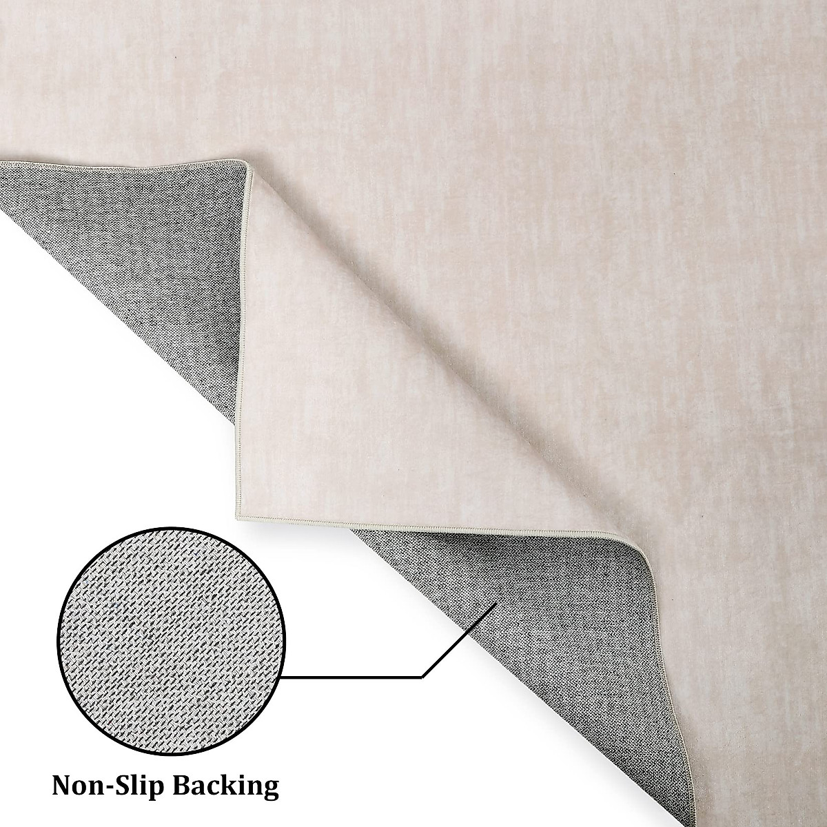 COZYLOOM 9x12 Living Room Solid Rug Indoor Non Slip Low Pile Large Throw Rug Modern Rug Contemporary Floor Cover Boho Accent Rug Carpet Washable Rug for Bedroom Home Decor, Beige