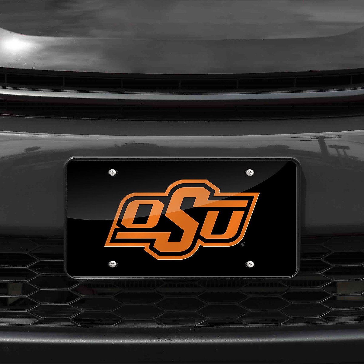 Rico Industries NCAA Oklahoma State Cowboys Laser Inlaid Metal License Plate Tag