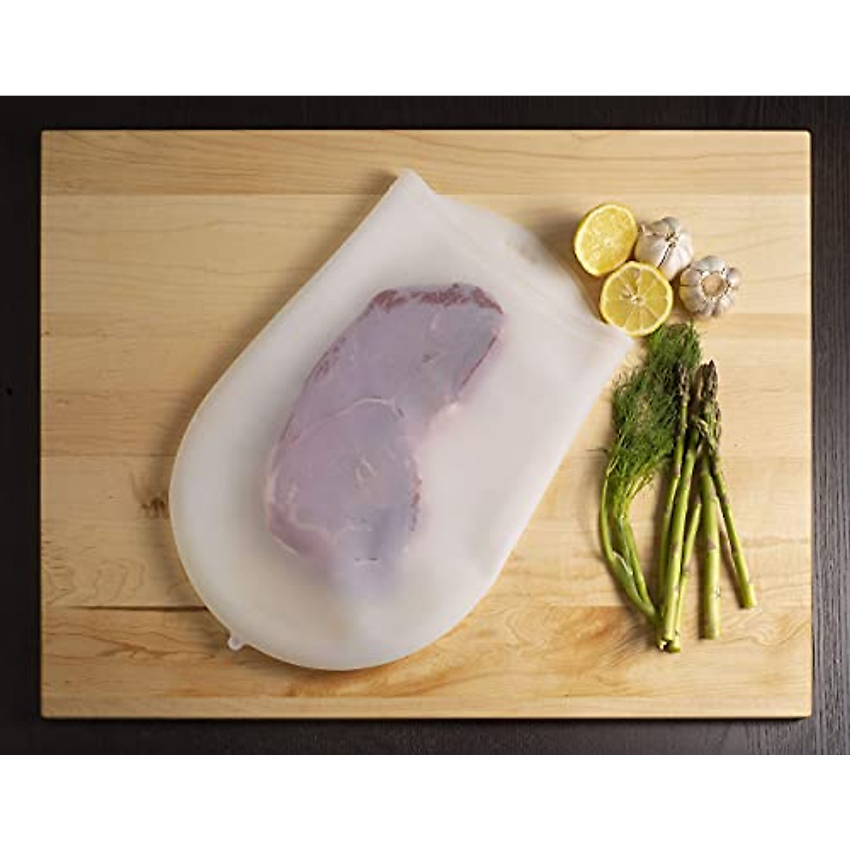 Reusable Sous Vide Bags | Set of 2 Extra Large BPA Free Bags | Food Grade Silicone | 60% Larger, Thinner and More Flexible than Other Reusable Bags | Compatible with Joule, Anova, Instant Pot Immersion Circulators and other Sous Vide Accessories