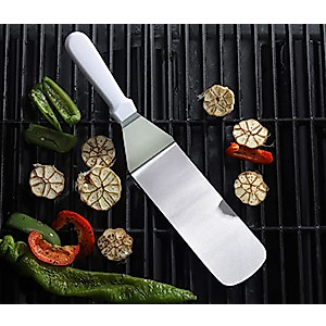 New Star Foodservice 36213 Plastic Handle Flexible Grill Turner/Spatula, 14.5-Inch, White