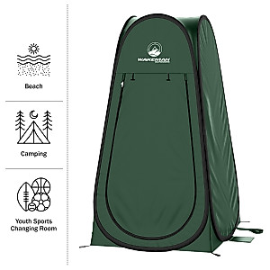 Pop Up Pod - Privacy Shower Tent, Dressing Room, or Portable Toilet Stall with Carry Bag for Camping, Beach, or Tailgate by Wakeman Outdoors (Green)