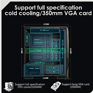 Apevia Crusader-F-PK Mid Tower Gaming Case with 1 x Full-Size Tempered Glass Panel, Top USB3.0/USB2.0/Audio Ports, 4 x RGB Fans, Pink Frame