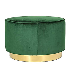 Christopher Knight Home Croton Ottoman, Emerald + Gunmetal