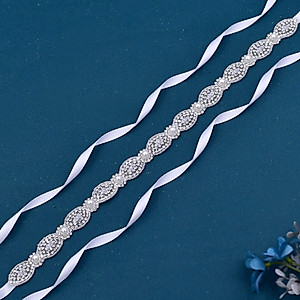 azaleas Bridal Belt with Rhinestones Wedding Dress Belt Pearl Headband Bride Bridesmaids Sash(S435)