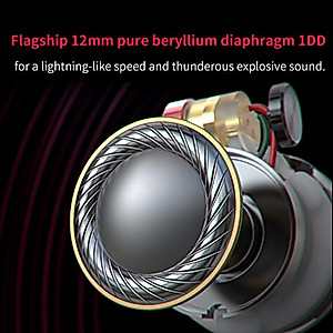 FiiO FD7 Headphones Earphones Wired in-Ear Earbuds High Resolution 1DD Bass Heavy Comes with 2.5/3.5/4.4mm Swappable Plugs MMCX for Smartphones/PC/Laptop/Speaker/Player(Black)