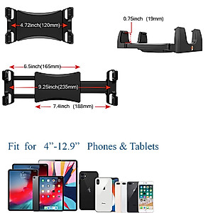 Foldable Phone Tablet Mount Holder – Aluminum Universal Flexible Tablet Bracket Mount Holder Adjustable and Compatible with 4-13 Inches Smartphones Tablets iPad/iPad Air/iPad Pro/Nintendo Switch