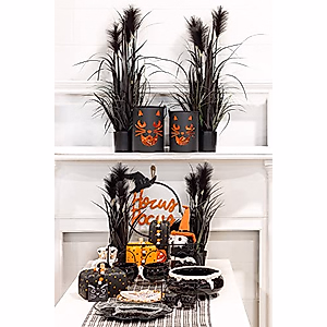 Boston International Ceramic Shakers Dishwasher and Microwave Safe Halloween Party Decorations Salt & Pepper Set, 2.5" x 2" Each, Cauldron