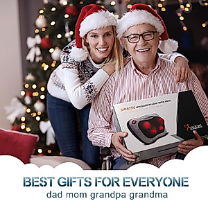 VIKTOR JURGEN Back Massager, Neck Massager with Heat, Massage Pillow Gifts for Men & Women, Electric Shiatsu Back Massager, Deep Kneading Shoulder Massager for Full Body Muscle,Massage at Home, Car