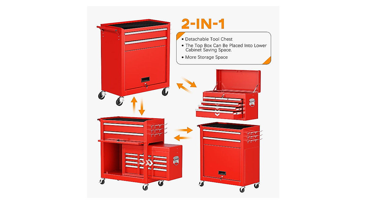 INTERGREAT 8-Drawer Rolling Tool Chest | Organize Your Garage