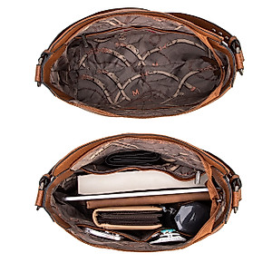 Montana West Hobo Bag for Women Designer Purses and Handbags Shoulder Bags with Guitar Strap,MWC-128ABR