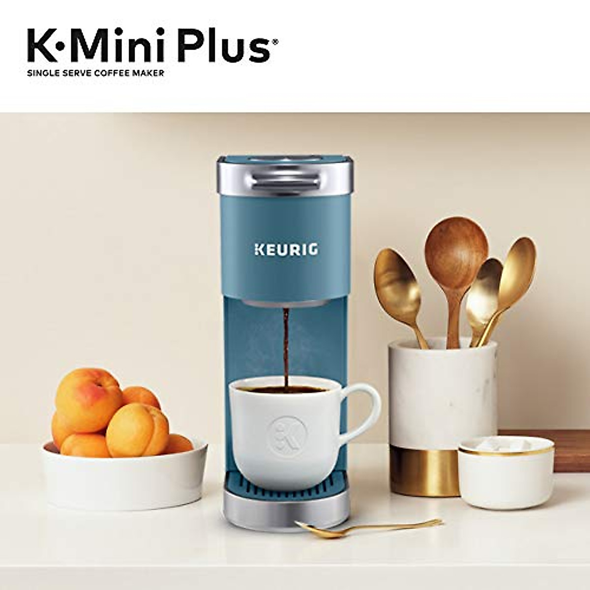 Keurig K-Mini Plus Single Serve K-Cup Pod Coffee Maker, Evening Teal