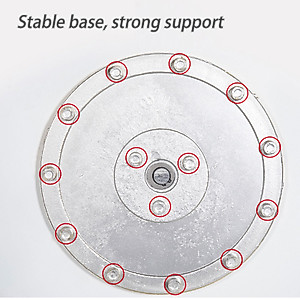 Dxcaicc Dining Table Glass Turntable,Glass Lazy Susan Turntable Dining Table,Round Tempered Glass with Silent Bearing centerpieces,Steady Swivel Dining Table Glass Serving Tray,Black,108cm