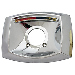 Simpatico 31644C Delta Rectangle Shaped Shower Escutcheon Only For Shower Valve, Chrome Plated
