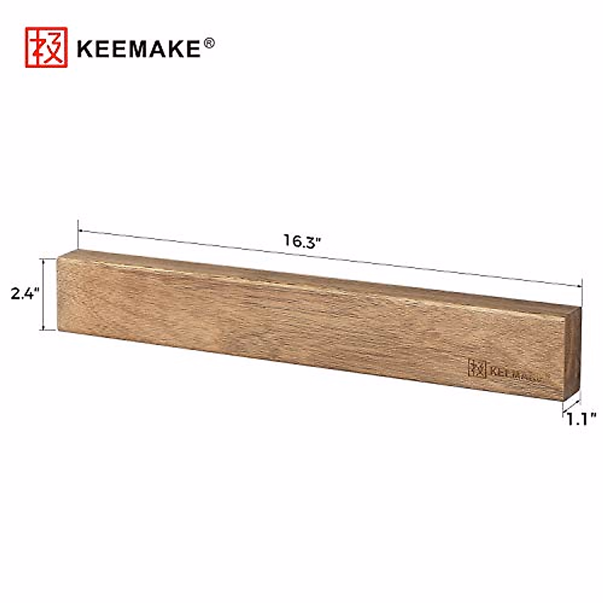 KEEMAKE Magnetic Knife Holder for Wall 16 inch Acacia Wood Knife Magnetic Strip, Powerful Neodymium Magnet Knife Hanger Knife Bar for Kitchen knives