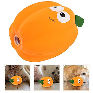 balacoo Squeaky Dog Toys - Latex Pumpkin Dog Toys for Small Dogs, Halloween Dog Toys, Puppy Chew Ball with Squeaker Dog, Grinding Teeth Toy Pet Interactive Play