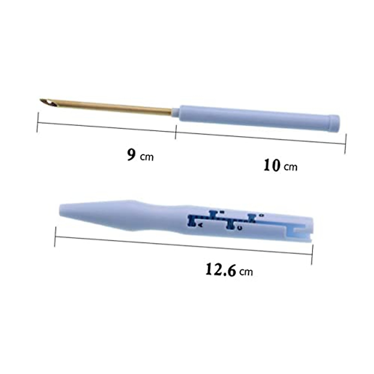 BETOOKY 2pcs Woolen Embroidery Weaving Tools Tool Embroidery Thread Punch Punch Hole Material Package Cross Stitching Punch Needle Stylus Tine Knitting Kits Embroidery Needle