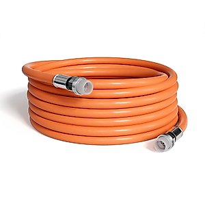 THE CIMPLE CO 75 Feet (23 Meter) - Direct Burial Coaxial Cable 75 Ohm RF RG6 Coax Cable, with Rubber Boots - Outdoor Connectors - Orange - Solid Copper Core - Designed Waterproof and can Be Buried
