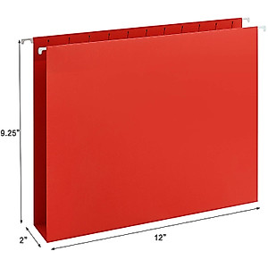 HERKKA Extra Capacity Hanging File Folders, 30 Reinforced Hang Folders, Heavy Duty 2 Inch Expansion, Designed for Bulky Files, Medical Charts, Assorted Colors, Letter Size, 30 Pack