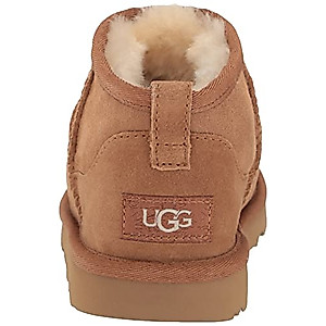 UGG Girls Kids' Classic Ultra Mini Fashion Boot, Chestnut, 4 Big
