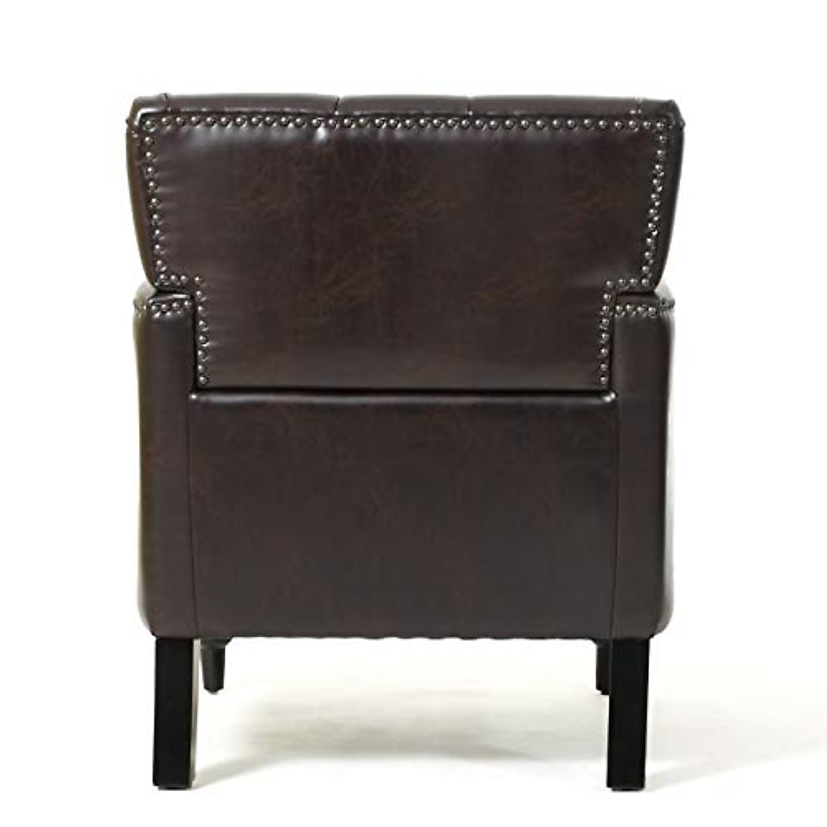 Christopher Knight Home Malone Leather Club Chair, Brown 28D x 29.5W x 33.5H Inch