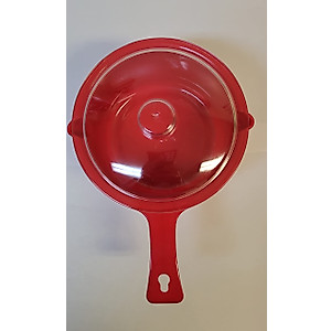 Home Products Essentials Microwave Pot with Lid & Spout Cooker & Steamer BPA Free Dishwasher Safe 32 oz.946 ml (1, red pot)