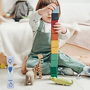 Yuronam 2 Minute Sand Timer Set, 8 Pack Colorful Smiley Hourglass Timers for Kids Proper Tooth Brushing