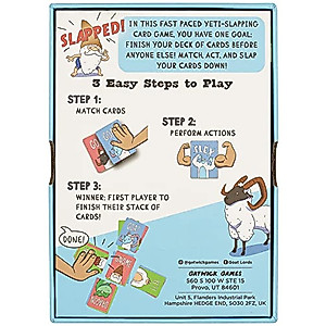 Gatwick Games Yeti Slap - Hilarious, Addictive & Competitive Card Game with Yetis, Best Card Games for Families, Adults, Teens, and Kids, Great Stocking Stuffers and Couples Games, 2-6 Players