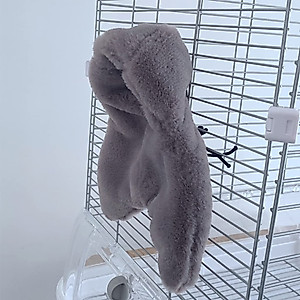 Xungieto Comfortable Fleece Bird Blanket for Cage, Cozy Corner for Parrot Cage Warm Bird Bed in Birdcage Cuddle Nest Hanging Bird Toys