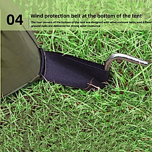 Spacious Changing Room, Outdoor Camping Portable Toilet Tent, Pop Up Privacy Tent，Automatic Shower Tents，Fishing Changing Sheds, Sturdy and Easy Fold (Green)