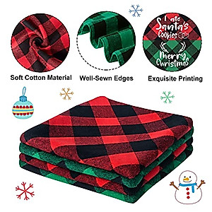 Roberly 2 Pack Christmas Dog Bandanas Plaid Reversible Triangle Bibs Christmas Scarf Accessories Costumes for Small Medium Large Dogs Cats Pets Animals